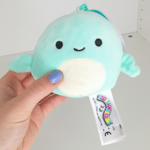 Squishmallows | Toys | Squishmallow Perry The Dolphin Clip | Poshmark